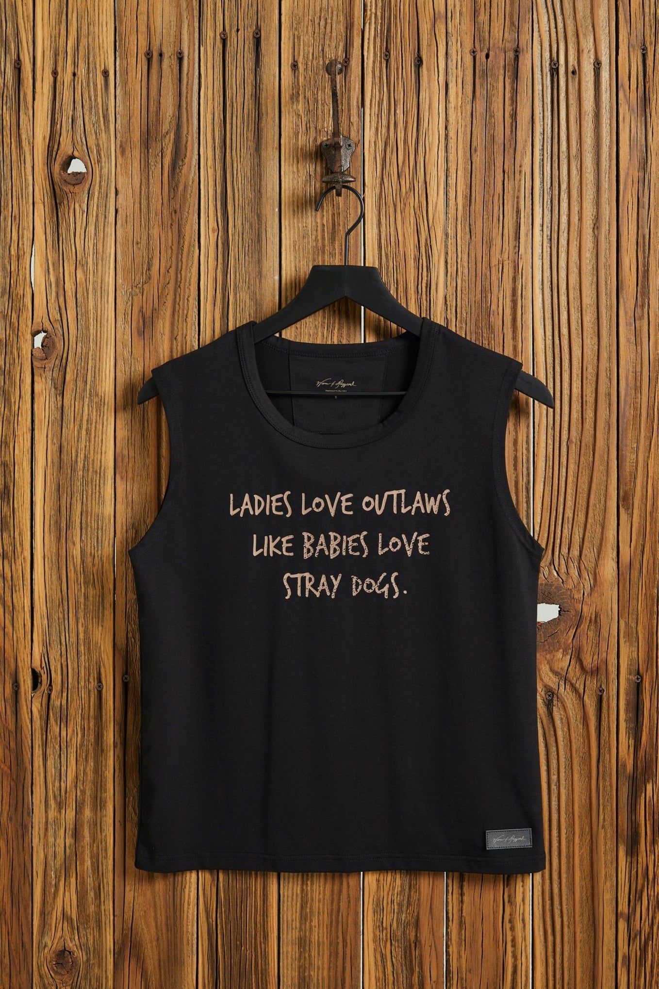 Ladies Love Outlaws - Women's Black Tank Top & Worn & Haggard