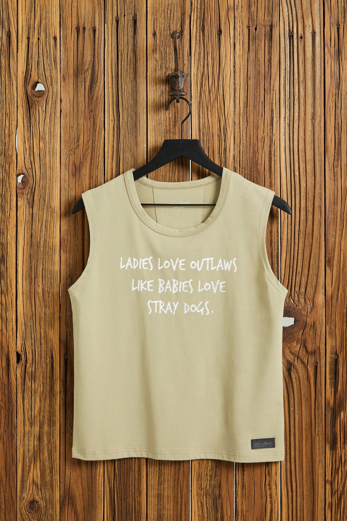 Ladies Love Outlaws - Women's Olive Green Tank Top & Worn & Haggard
