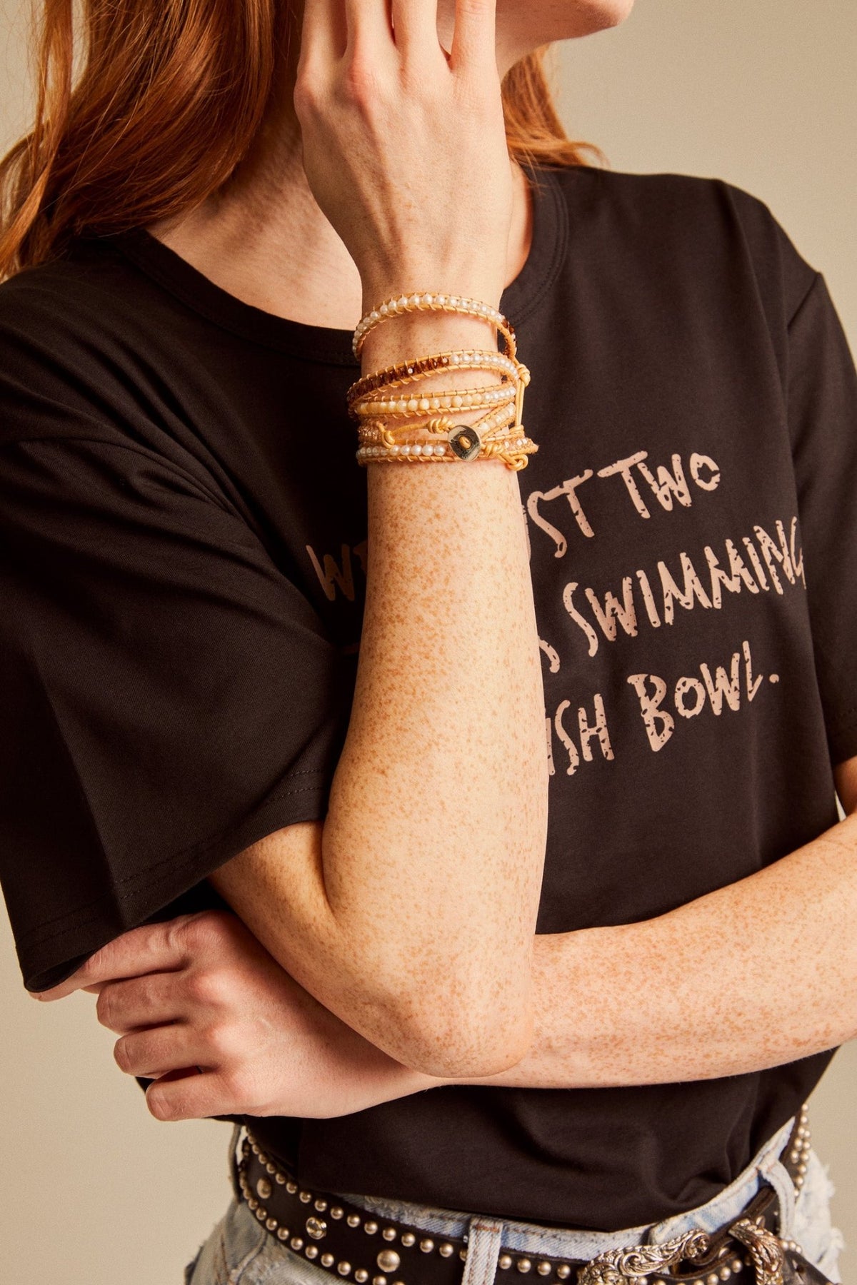 Stagecoach Mary Gold Wrap Bracelet & Worn & Haggard